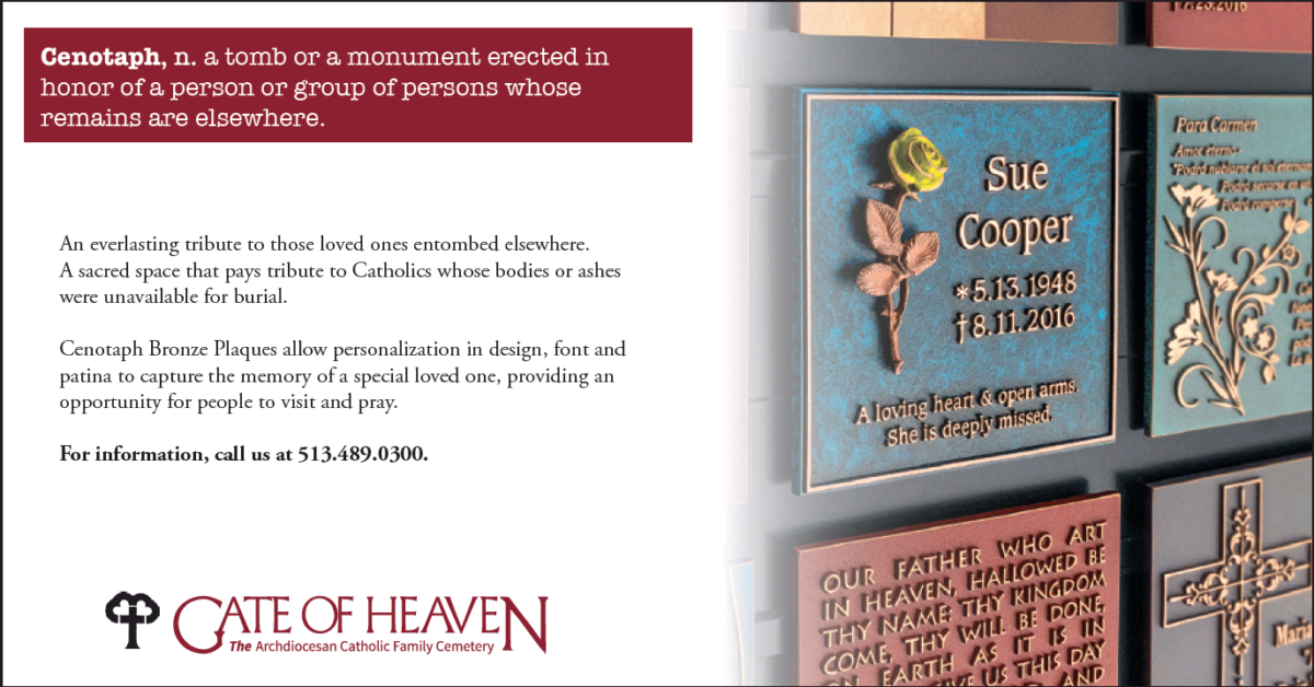 Indoor Cenotaph Memorial Wall - Gate of Heaven