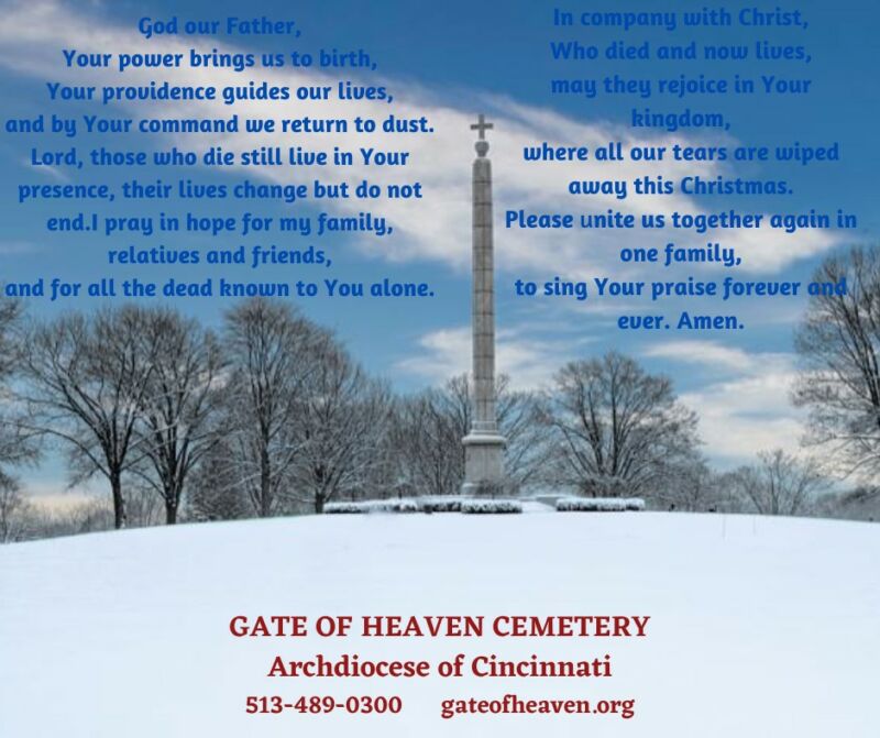 A Prayer for Our Deceased Loved Ones this Christmas - Gate of Heaven