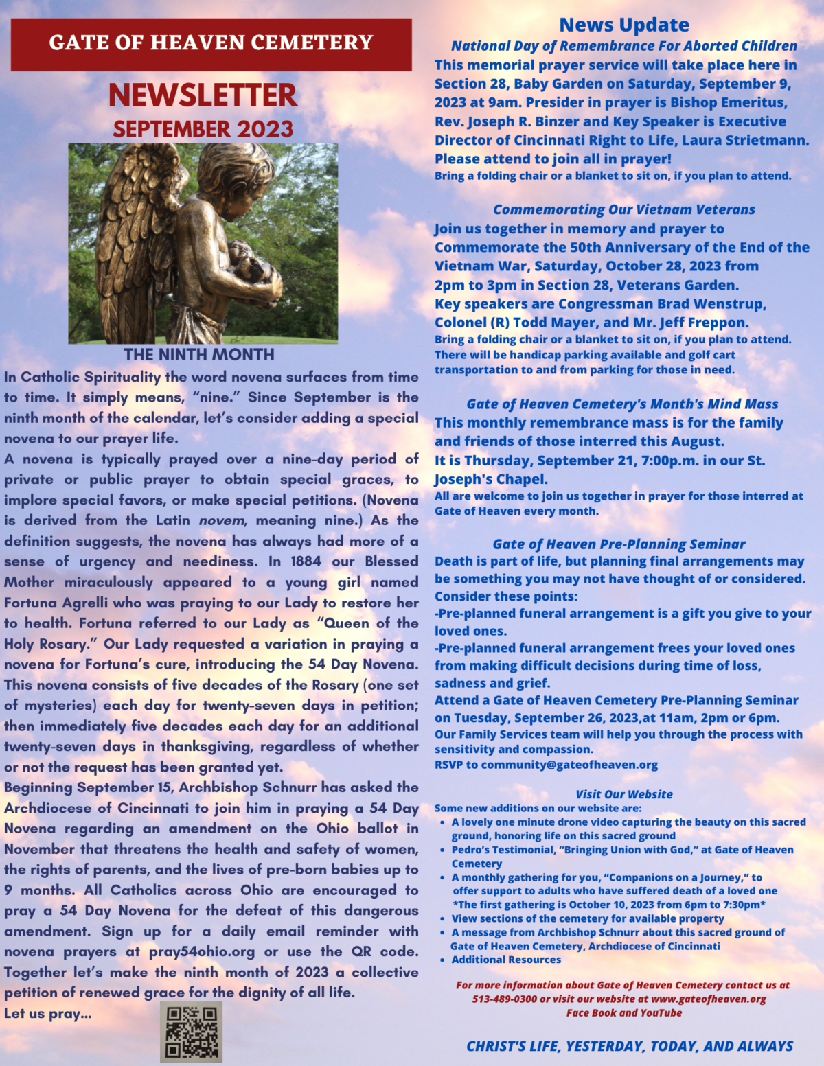 Gate of Heaven Cemetery Newsletter September 2023 - Gate of Heaven